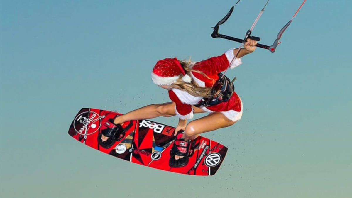 Santa "Hannah Whiteley" enjoys a festive freestyle session
